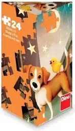 Dino Puzzle triangl Ztracené kuřátko / 24 dílků / od 4 let