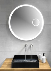 Sapho Sapho, FLOAT kulaté LED podsvícené zrcadlo, ø 90 cm, kosm.zrcadlo, IR senzor, 3500-6500°K, bílý, FT900