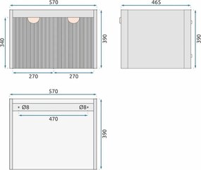 Rea Mario, sada koupelnového nábytku s umyvadlem 60cm, bílá matná, REA-M0005
