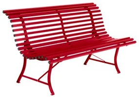 Louisiane Steel Bench 150 cm červená Fermob