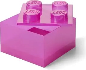 LEGO® Storage 40090801 Brick 4 světle růžová, průhledná / Úložný box /