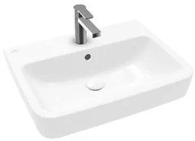 Villeroy & Boch O.novo - Umyvadlo na desku, 600x460 mm, s přepadem, otvor pro baterii, alpská bílá 4A416G01