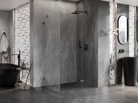 Mexen Lunar, výklopný sprchový kout pravý 100 x 70 cm, 8mm čiré sklo, grafitový profil, 834-100-070-95-00-P