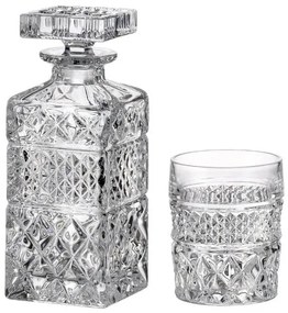 Bohemia Crystal Whisky set Madison 99999/07600/006 (1 karafa+ 6 skleni