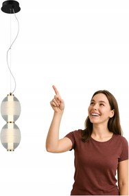 Závěsná Led lampa 16W Rinot do obývacího pokoje černobílá Italux