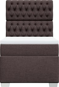 Box spring postel s matrací tmavě hnědá 100 x 200 cm textil 3292709