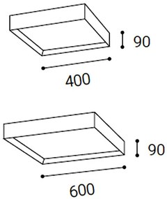 Led2 Stropní LED svítidlo MILO š. 60 cm, bílá Varianty: 3000K/4000K DALI TW