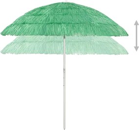 Plážový slunečník Hawaii zelený 240 cm 314698