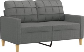 2dílná sedací souprava s poduškami tmavě šedá textil 3201307
