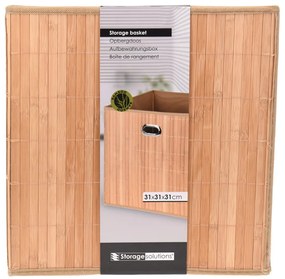 Úložný box Bamboo, 30,5x31x31 cm, hnědá