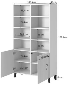 Vitrína PAFOS 100 cm černá