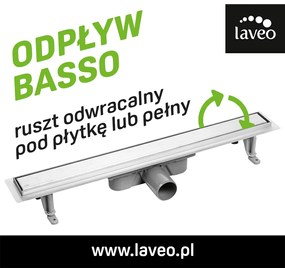 Laveo Sprchový odtokový žlab ke stěně Basso 60 cm - COB_761D, černá kartáčovaná