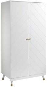 Bílá lakovaná šatní skříň Vipack Billy 200 x 100 cm