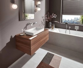 Hansgrohe Vivenis, umyvadlová baterie pod omítku, 2-otvorová instalace, EcoSmart, bílá matná, 75050700
