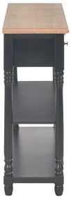 Konzolový stolek - MDF - černý | 120x30x76 cm