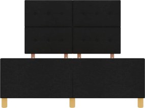 Rám postele s čelo Černá 140 x 190 cm textil 3344727