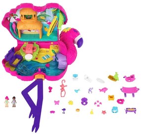 Polly pocket velký přenosný set plameňák, mattel hgc41