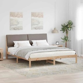 Rám postele Hnědá a taupe 180 x 200 cm Masivní borovicové dřevo 3394366