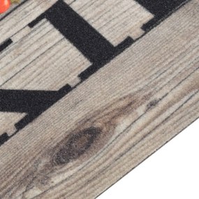 Kuchyňský koberec omyvatelný Vaření šedý 60 x 180 cm samet 136547