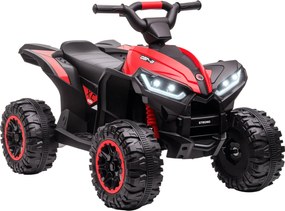 HOMCOM Dětský elektrický čtyřkolový vůz 12V s funkcí vpřed, vzad, hudbou, USB připojením, klaksonem a LED světlomety 3-6 km/h pro děti ve věku 3-5 let