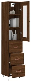 Skříň highboard hnědý dub 34,5 x 34 x 180 cm kompozitní dřevo - Default Title