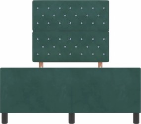 Postel s boxspringem s čelo Tmavě zelená 120 x 200 cm samet 3344870