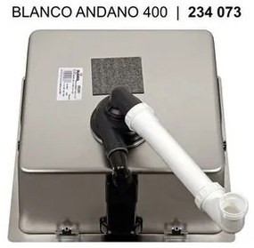 Blanco Andano 400 IF Nerezový dřez bez odkapu, 44x44cm, 522957