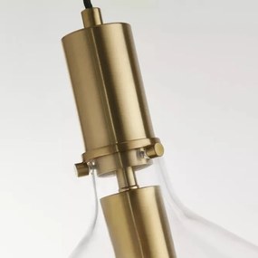 Searchlight 31031-1PB Závěsné svítidlo MARGARITA mosaz, čiré sklo