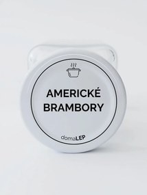 Samolepka na kořenky AMERICKÉ BRAMBORY průhledná 5 cm tučné písmo
