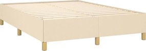 Box spring postel s matrací krémová 140x190 cm textil 3128602