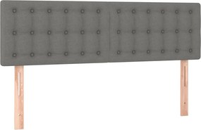 Box spring postel s matrací tmavě šedý 140 x 190 cm textil 3140370