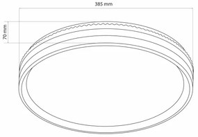 LED Stmívatelné stropní svítidlo JADWIGA LED/42W/230V 3000-6000K + DO