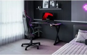 Huzaro Hero 2.3 RGB černá / Herní stůl / 120 x 60 x 72 cm