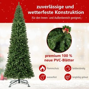 Costway 360 cm Osvětlený umělý vánoční stromek s 2536 PVC větvemi