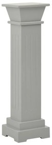 Stojan na květiny klasický čtvercový sloup šedý 17x17x66 cm MDF,  323969