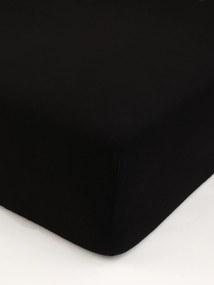 MK Lůžkoviny Jersey prostěradlo s elastanem 200 × 200 cm – černé