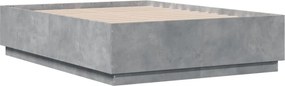 Rám postele betonově šedý 135 x 190 cm kompozitní dřevo 3209740