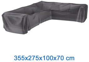 Obal na sedací soupravu ve tvaru L, nízká opěrka, PRAVÁ 355x275x100x70 cm Aerocover