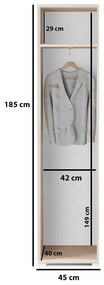 Eka Předsíňová stěna s čalouněnými panely Trinity 28 - Grafit / Zelená 2327