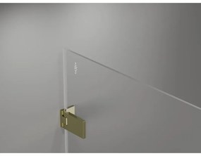 Mexen, Mexen Lunar-F pravé skládací sprchové dveře 95 cm, transparentní, zlaté - 836-095-000-50-00-P