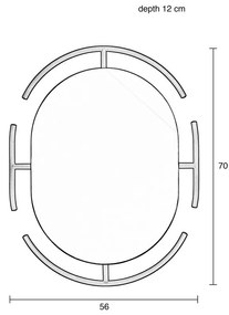 Nástěnné zrcadlo 56x70 cm Emma – Zuiver