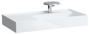 Laufen Kartell - Umyvadlo 90x46 cm, s 1 otvorem pro baterii, SaphirKeramik, s LCC, bílá H8103394001111