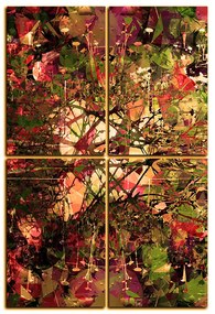 Obraz na plátně - Květinové grungy pozadí - obdélník 7108FD (90x60 cm)