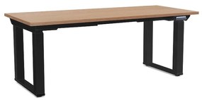 Výškově nastavitelný stůl OfficeTech Strong 180 x 80 cm, černá podnož, dub