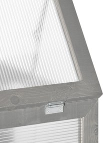Outsunny 3-patrový skleník s chladicím rámem Skleník se 2 dveřmi ze dřeva a polykarbonátu odolný proti povětrnostním vlivům, nosnost až 15 kg na poli…