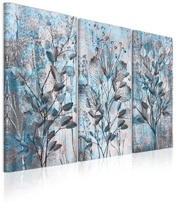 Malvis ® Obraz Modrošedá rostlinná abstrakce Velikost (šířka x výška): 150x100 cm