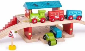 Bigjigs Rail Nádraží nad cestou / od 3 let