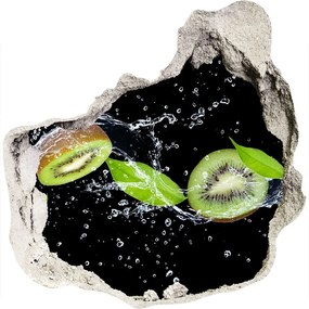 Wallmuralia Nálepka 3D díra na zeď Kiwi a voda 75x75 cm