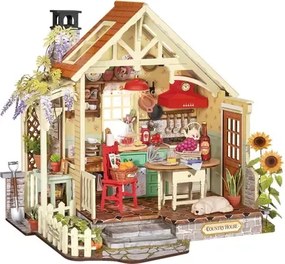 ROBOTIME 3D dřevěné puzzle Rolife DIY House: Venkovská kuchyně / LED o