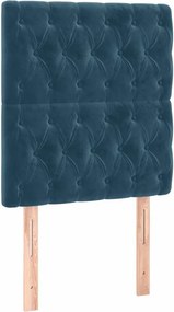 Čelo postele tmavě modré 80x7x118/128 cm sametové 3116702